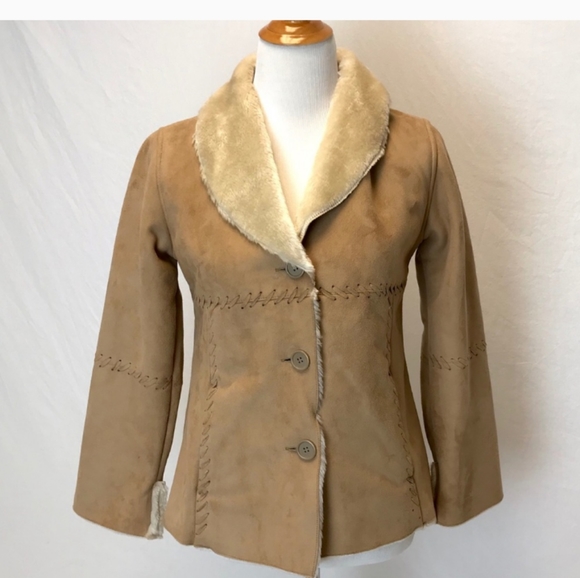 K C Collection | Jackets & Coats | Kc Collection Patchwork Faux Suede ...